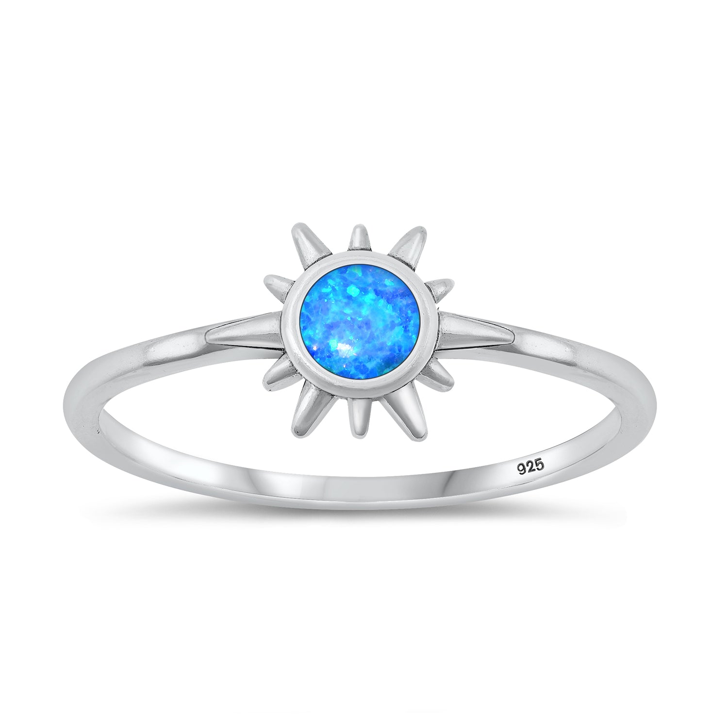 Wholesale Silver Lab Opal Ring - Sun - RS131757-BO – Sidney Imports